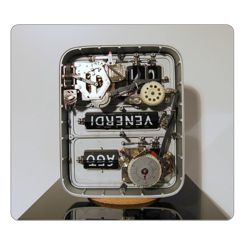 Table Clock / Wall Solari Udine, DATOR 5, Design G. Valle, Italy 1955